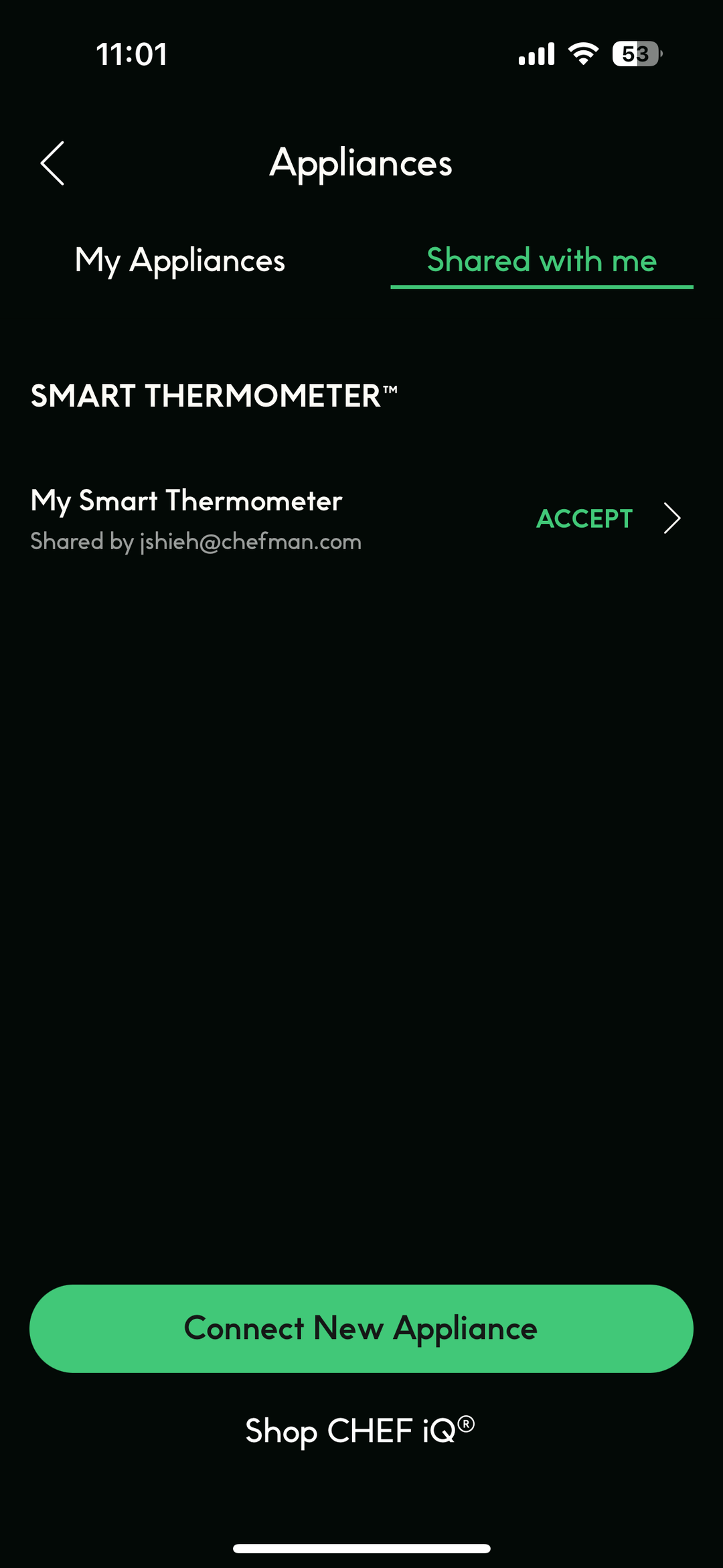 Appliance Sharing – CHEF iQ